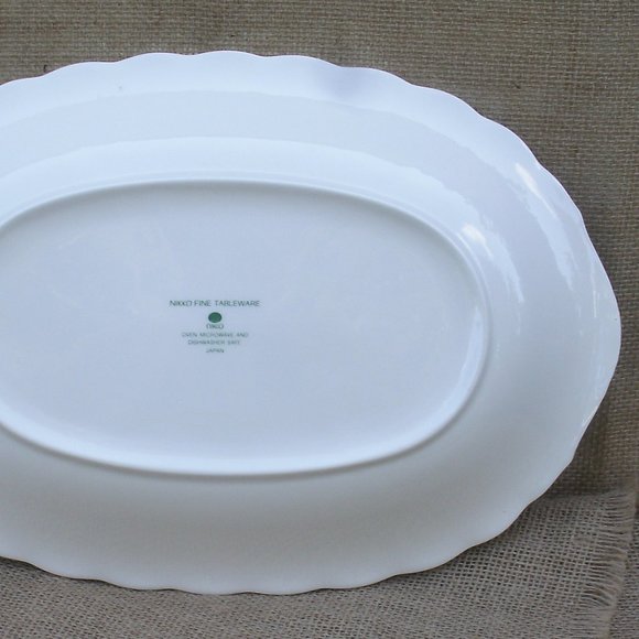 Nikko Ceramics | Dining | Vintage Nikko White Satin Serving Platter ...
